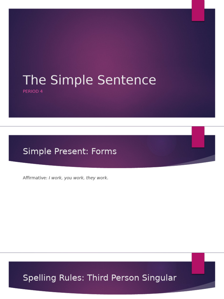 Period 4 The Simple Sentence | PDF