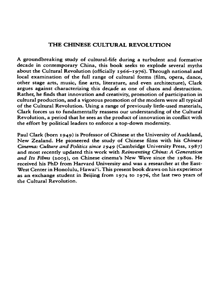 The Chinese Cultural Revolution A History Paul... Z Library | PDF