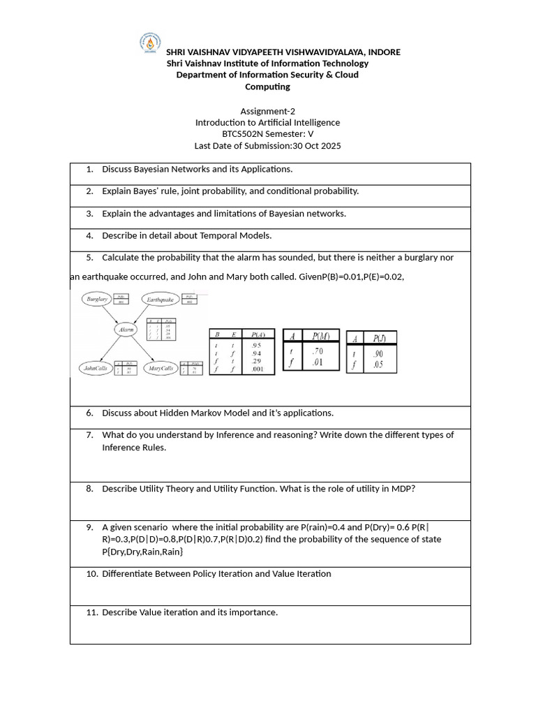 Assignment-2 Introduction To AI | PDF
