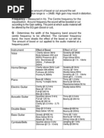 Equalizer and Compressor Cheat Sheet | PDF | Drum Kit | Rhythm And Meter