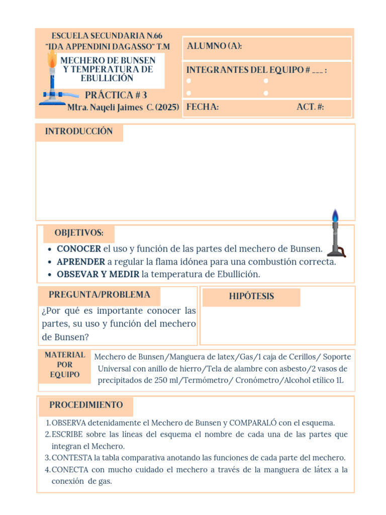 Pr-ctica Mechero de Bunsen NJC 25 _20251031_141455_0000 | PDF | Tecnología energética | Química