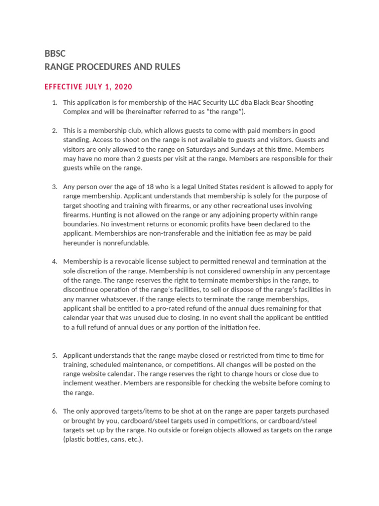 BBSC Membership Rules and Procedures | PDF