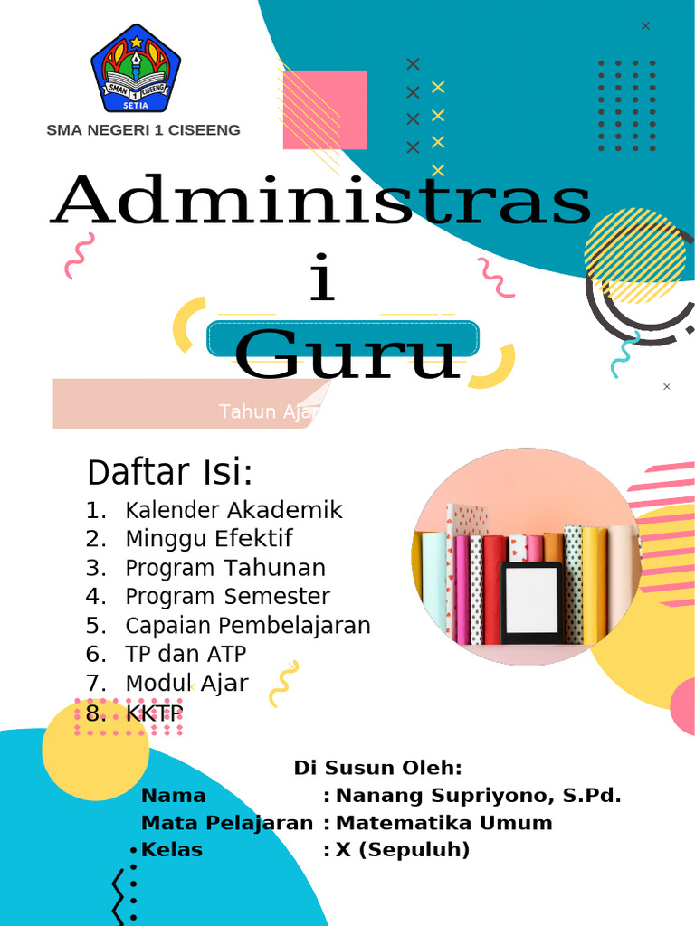 Cover Administrasi Guru | PDF