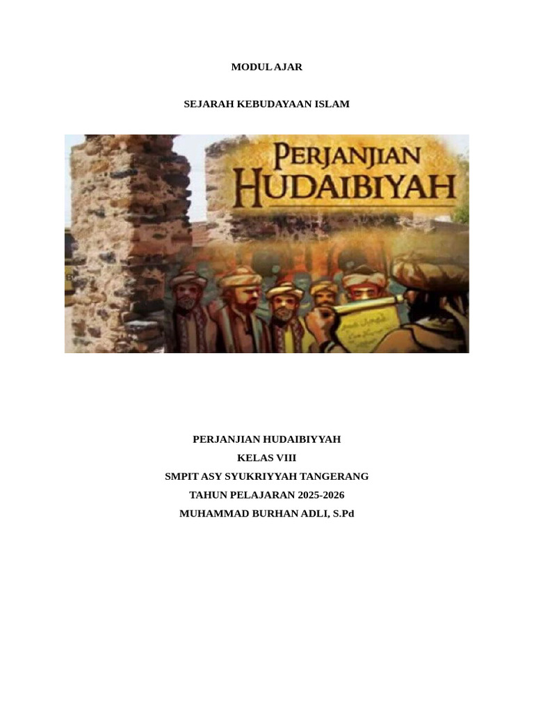 Perjanjian Hudaibiyah: Sejarah dan Hikmah | PDF