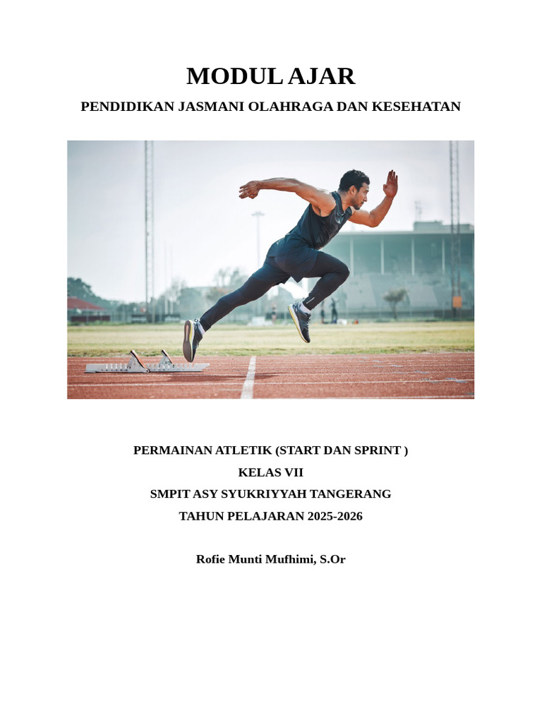 Modul Ajar Atletik Kelas VII SMPIT | PDF