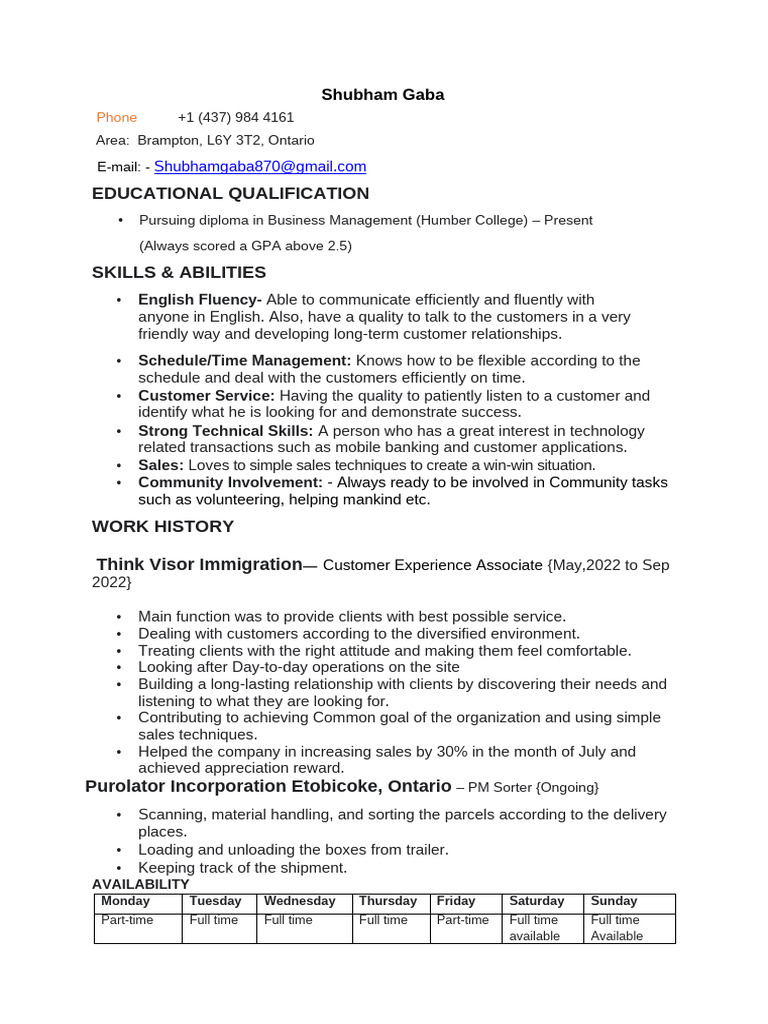 Shubham Resume 2 | PDF | Business