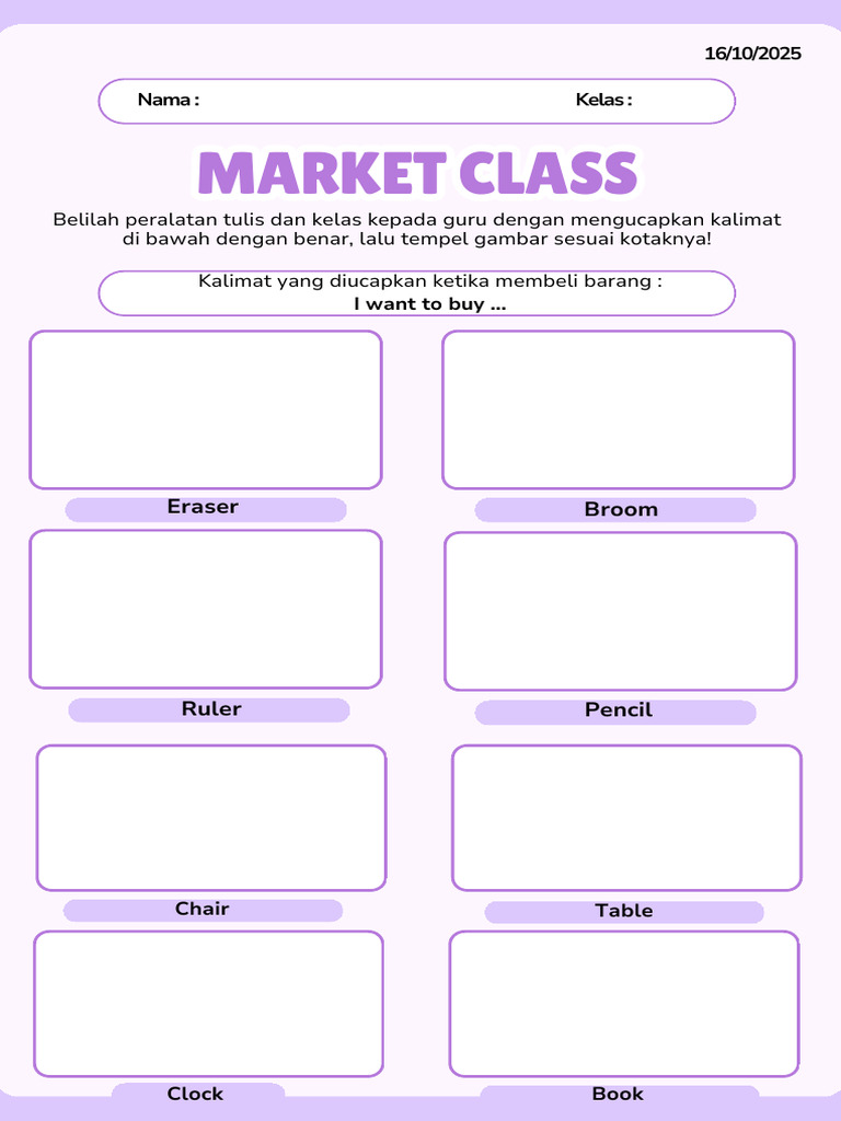 Permainan Tebak Gambar Najis Atau Tidak Lembar Kerja Ungu Ilustratif ...
