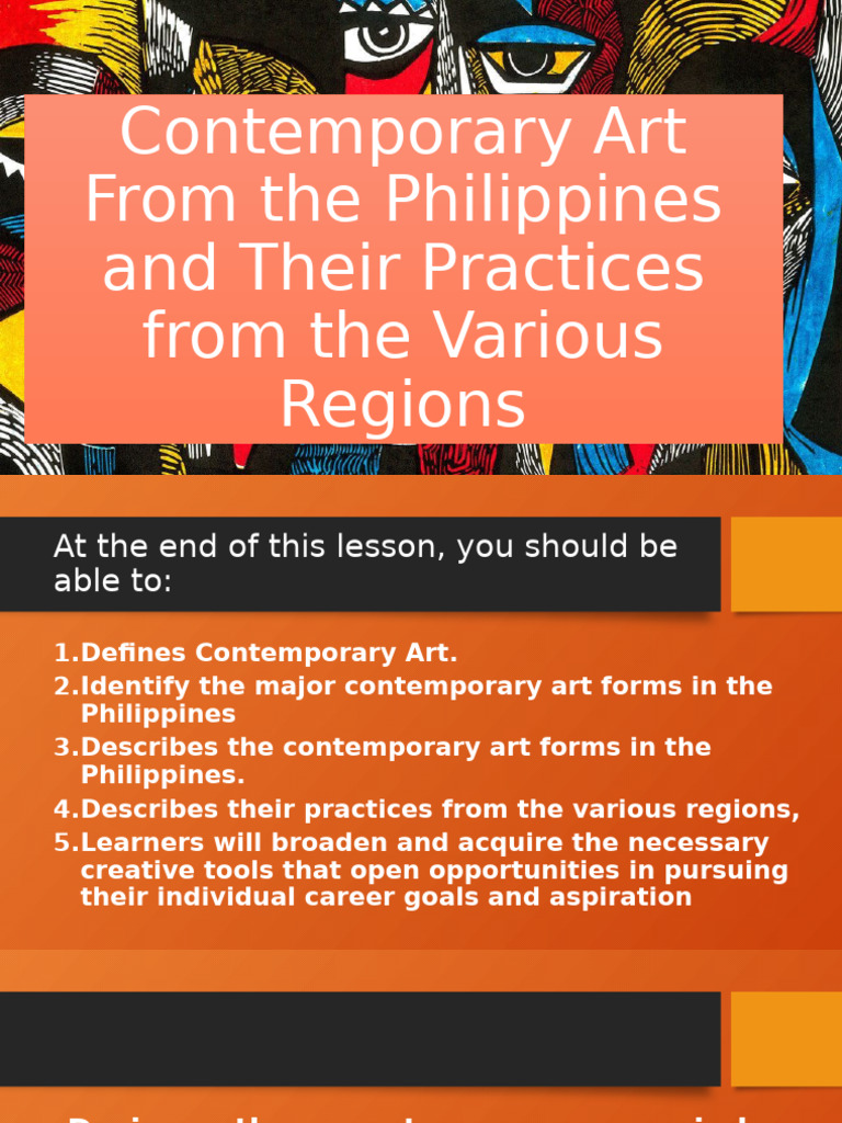Week12 Contemporary Art Forms and Their Practices From The Region 1 ...