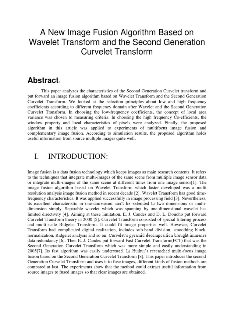 Rescue Asd | PDF | Wavelet | Algorithms