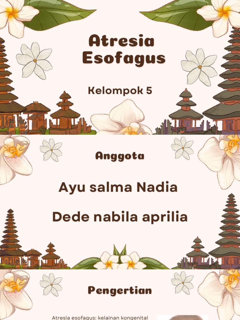 Atresia Esofagus: Penyebab dan Penanganan | PDF