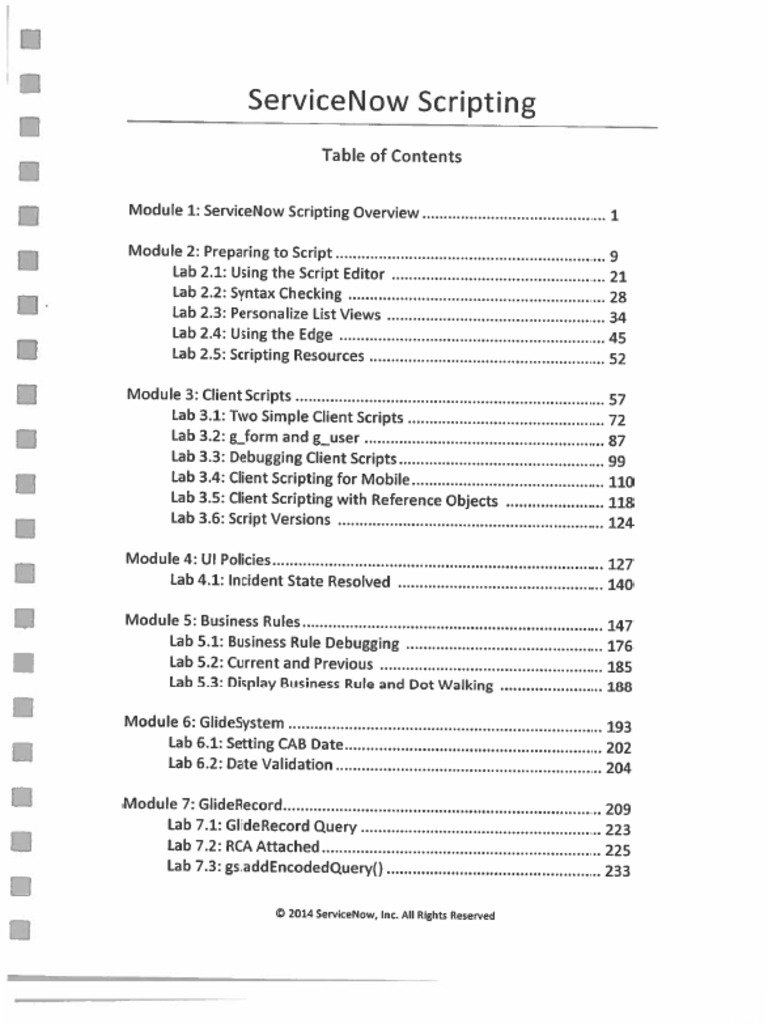 ServiceNow Scripting | PDF