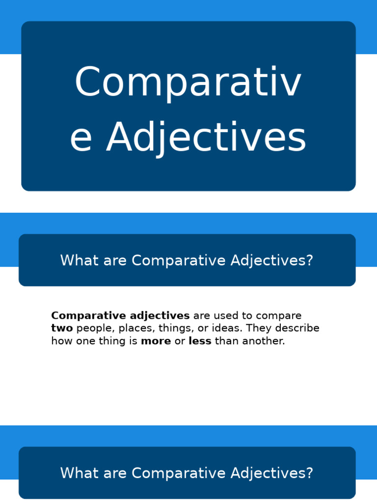 Understanding Comparative Adjectives | PDF | Linguistics | Languages