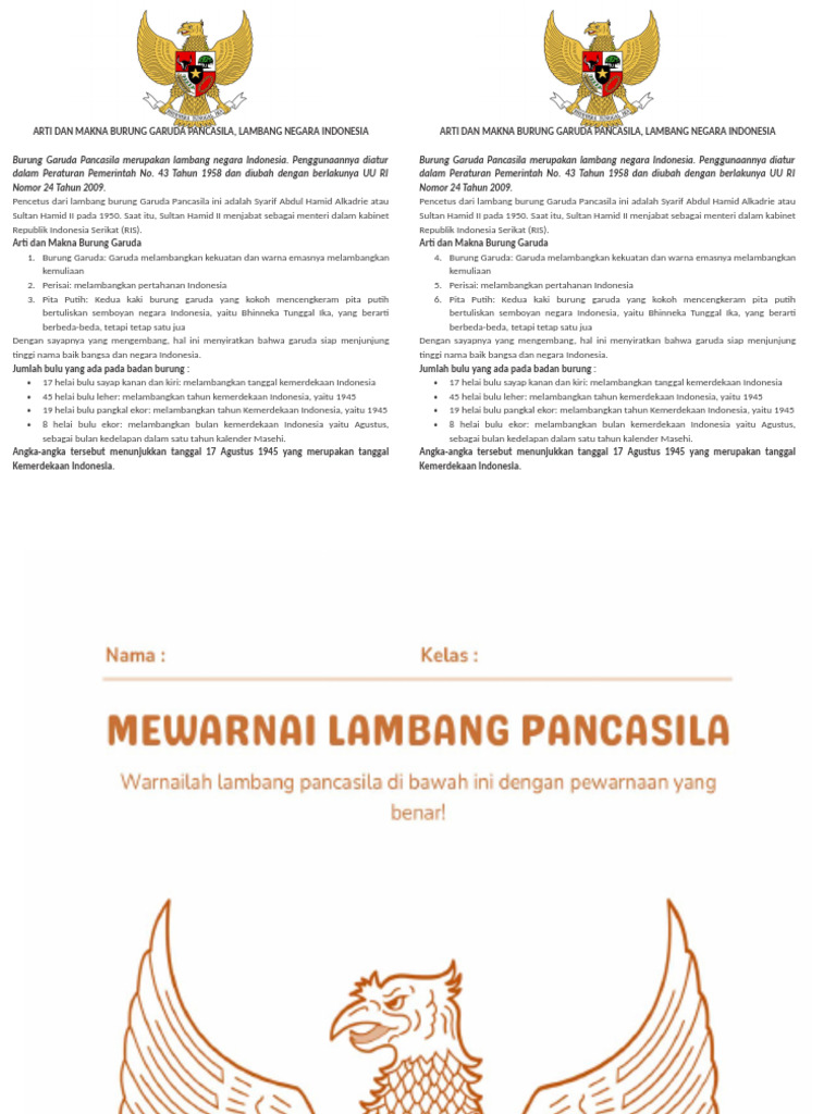 Makna Burung Garuda Pancasila Indonesia | PDF