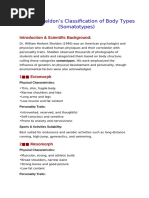 Sheldon's Somatotype Theory Explained | PDF | Psychology | Behavioural ...