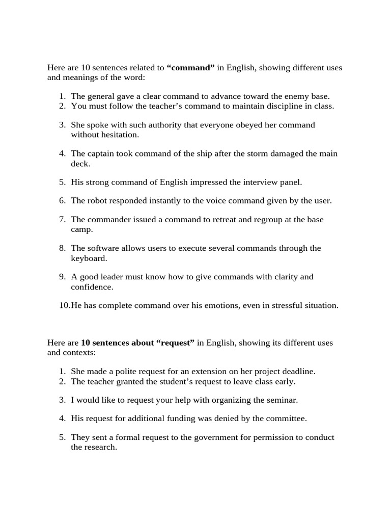 Chapter 8 Commsnd and Request | PDF | Grammar | Linguistics
