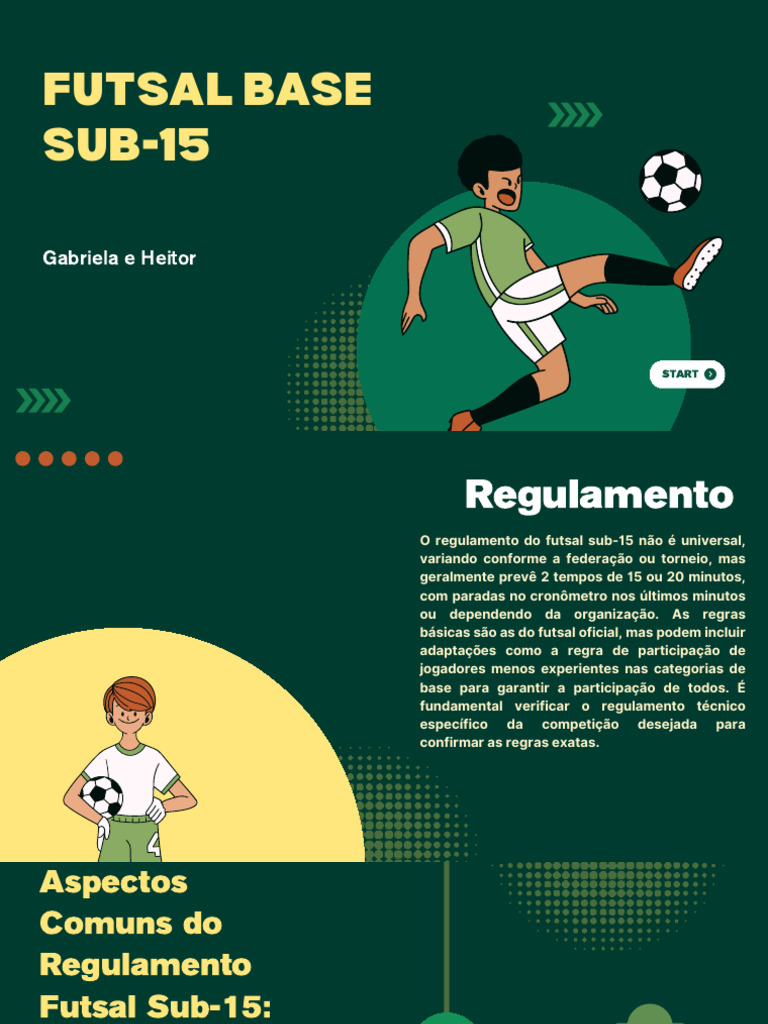 Green and Yellow Illustrative Futsal Sports Game Strategy Presentation ...