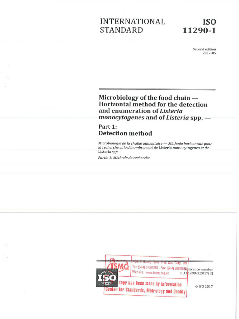 Iso 11290 1 2017 | PDF