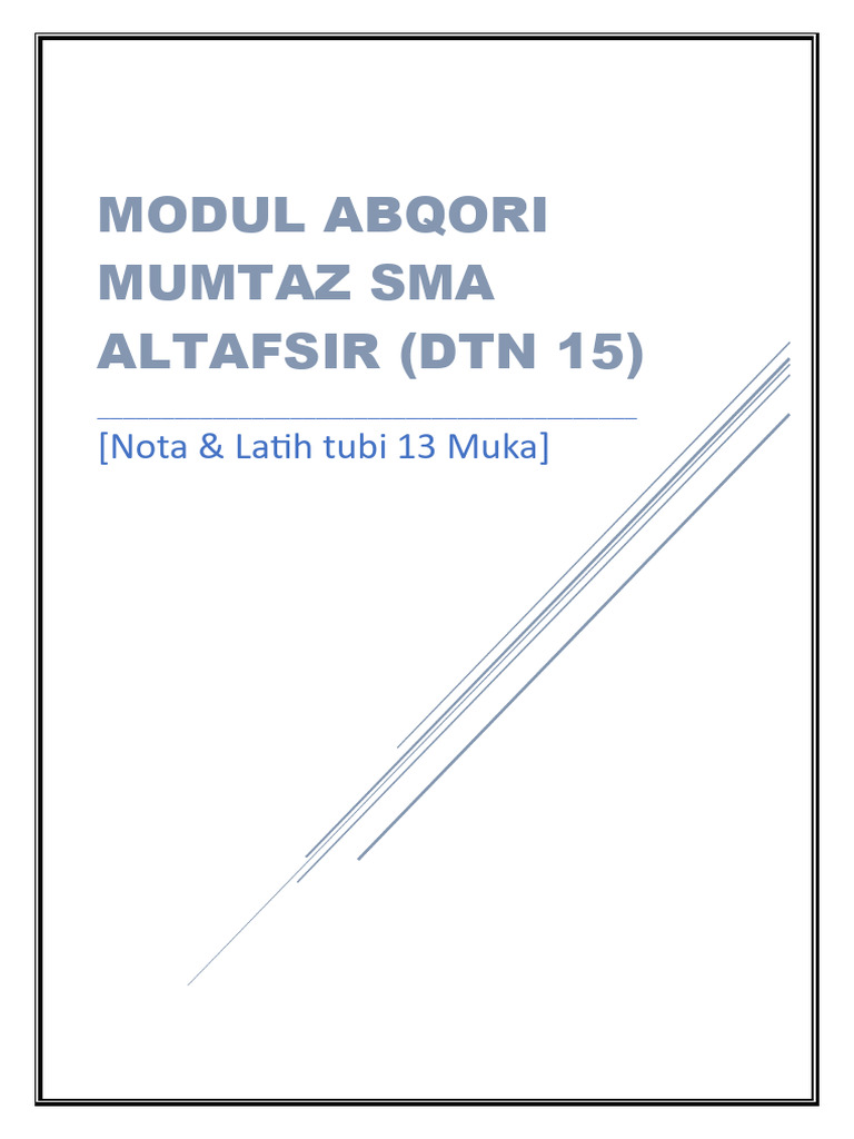 Nota & Latih Tubi 13 Muka | PDF
