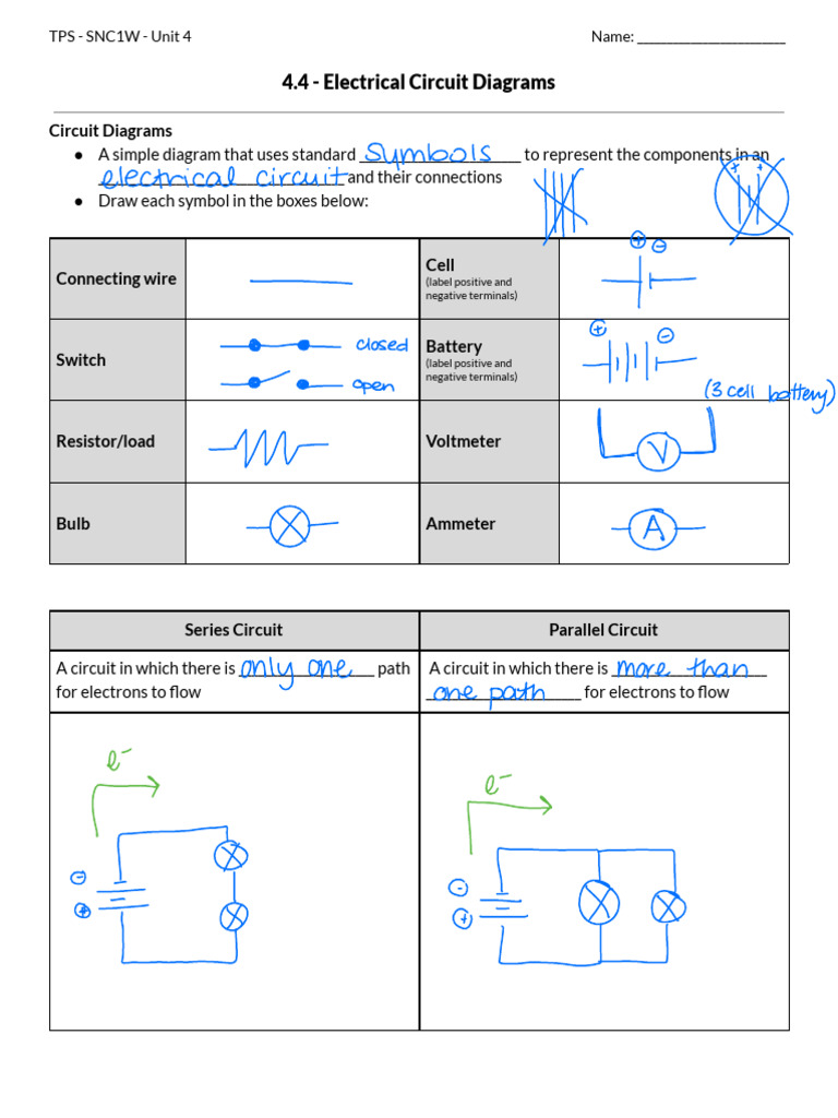 1.5 Electrical Circuit Diagrams | PDF | Voltage | Electronic Engineering