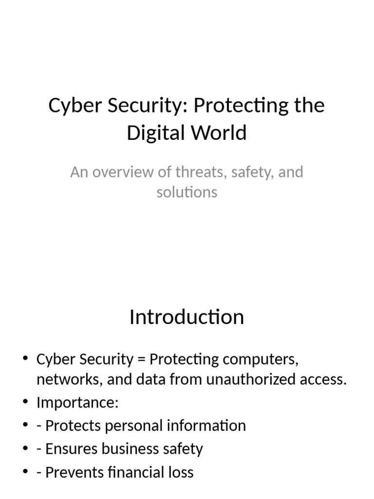 Cyber Security Presentation With Images (1) | PDF