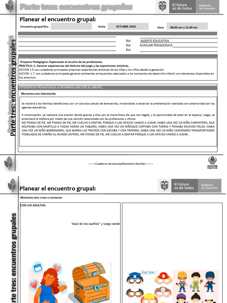 Planeacion Semana Oct Pract1 Arcoiris de Las Profesiones | PDF
