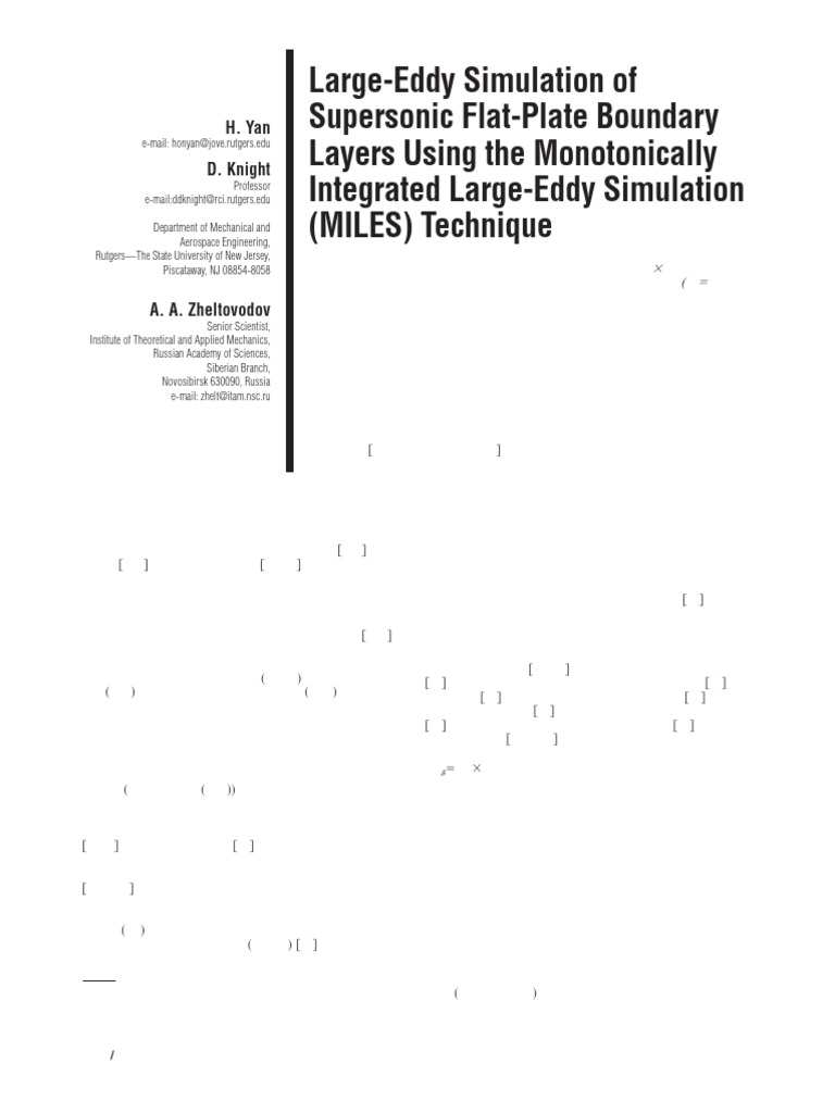 Supersonic Flat-Plate Boundary | PDF | Fluid Dynamics | Soft Matter