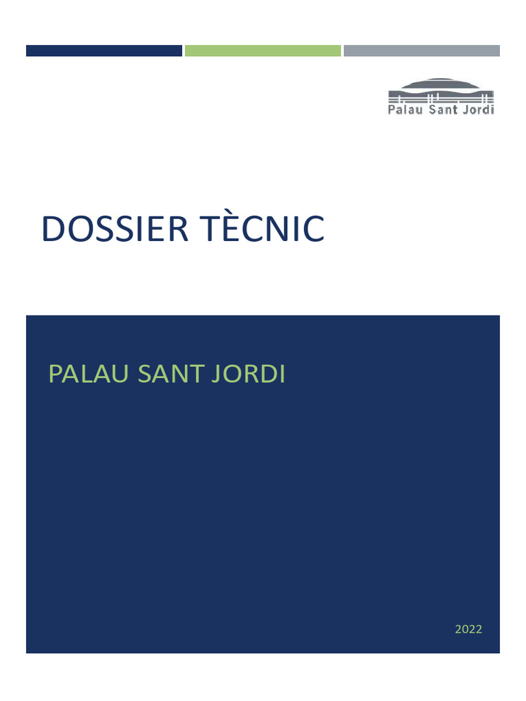 Cat Dossier Tecnic Palau Sant Jordi 2022 | PDF