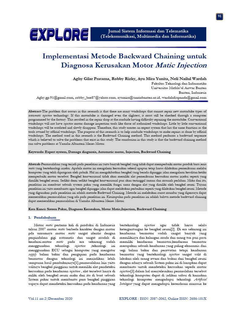 Implementasi Metode Backward Chaining Un | PDF