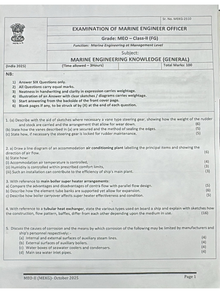 General Oct 2025 Written | PDF