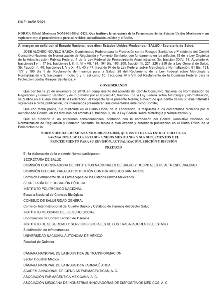 Feum Nom-001-Ssa1-2020 | PDF