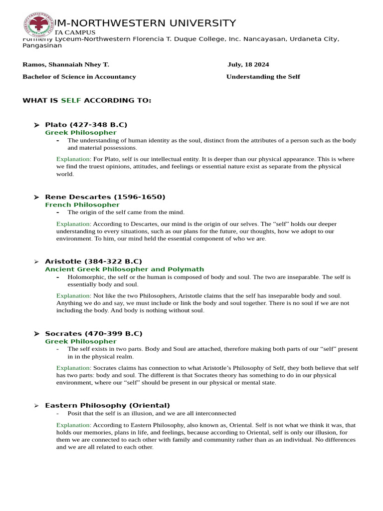 UTS_Philosopher | PDF | Philosophy Of Self | Soul