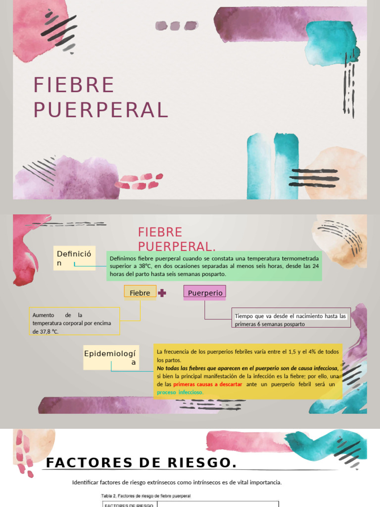 Fiebre Puerperal | PDF | Periodo posparto | Parto