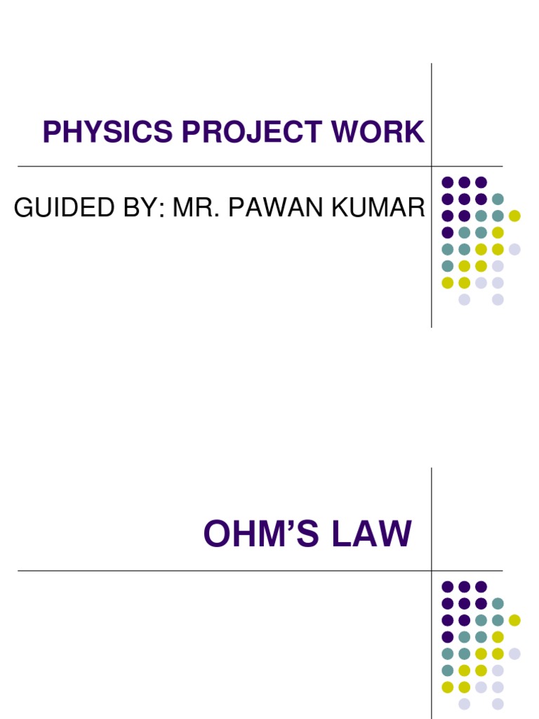 Ohm's Law | PDF | Electrical Resistance And Conductance | Electric Current