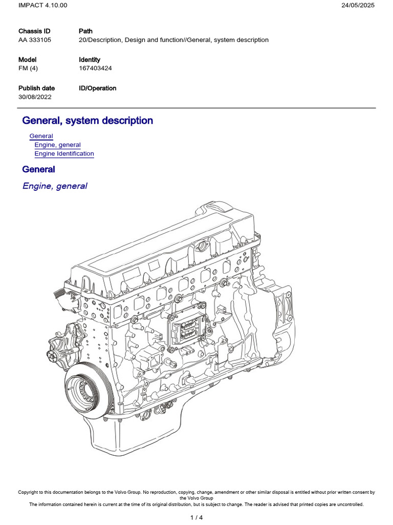 Volvo D13A Engine Overview and Specs | PDF | Engines | Diesel Engine