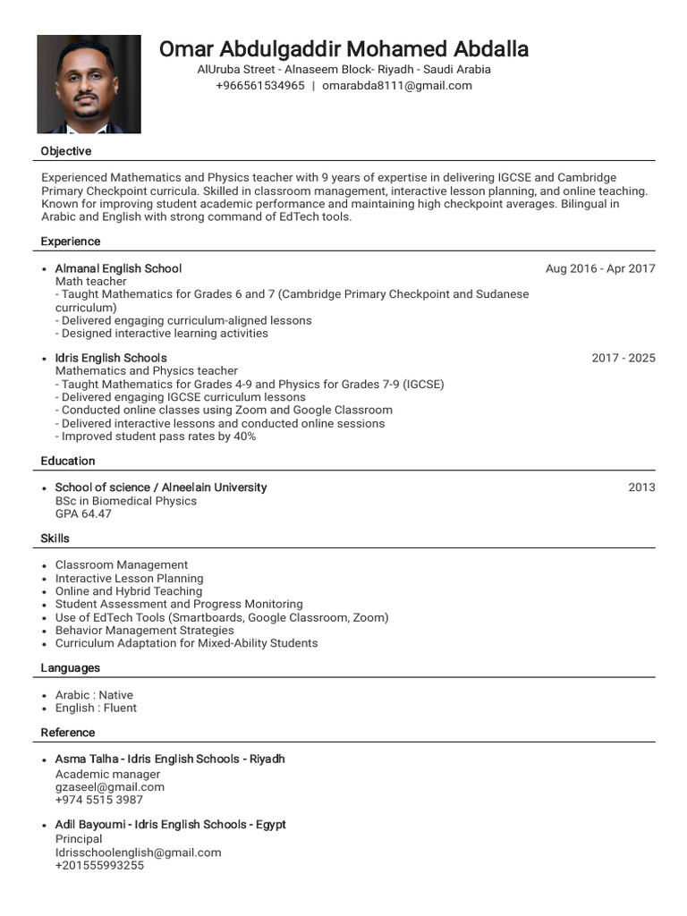 CV Omar | PDF
