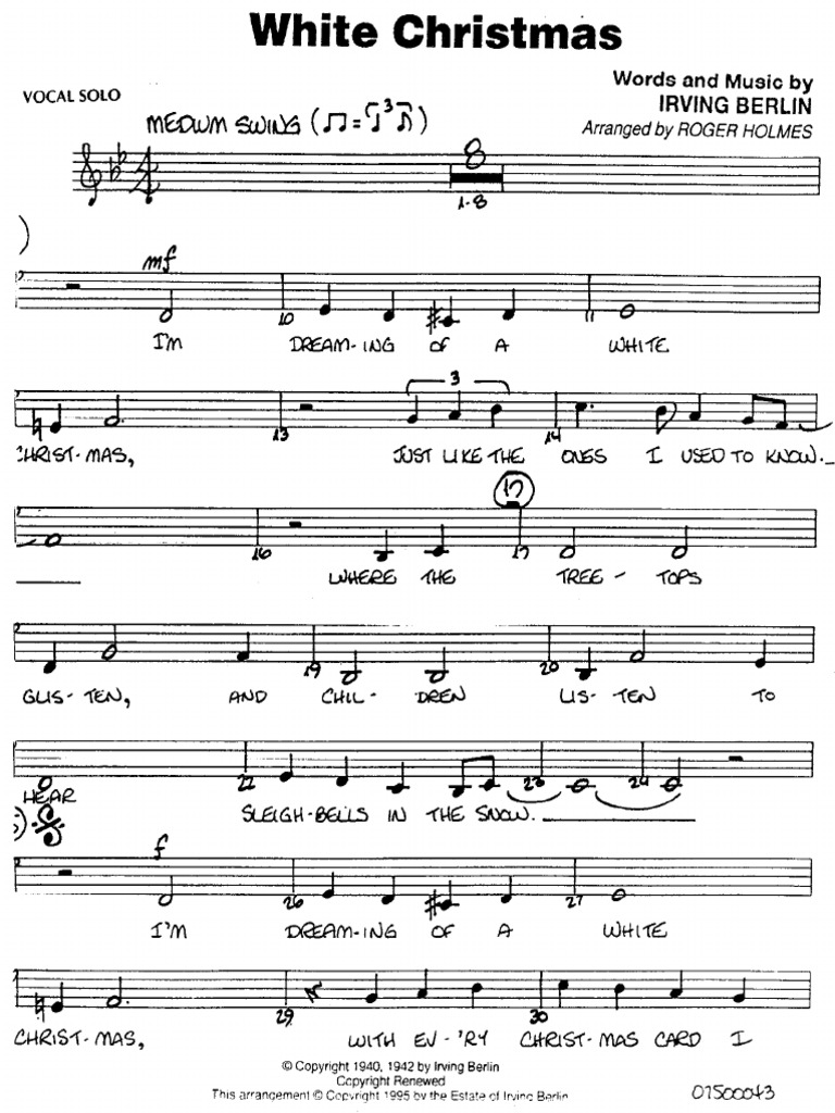 White Christmas - Roger Holmes - Vocal in BB - V5444C - 51 Pgs (1 ...