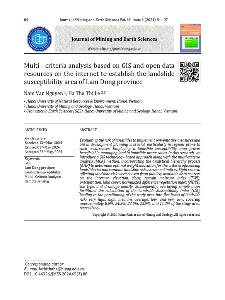 9. Multi - Criteria Analysis Based on GIS and Open Data Resources on ...
