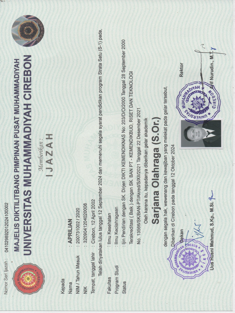 Ijazah S1 | PDF
