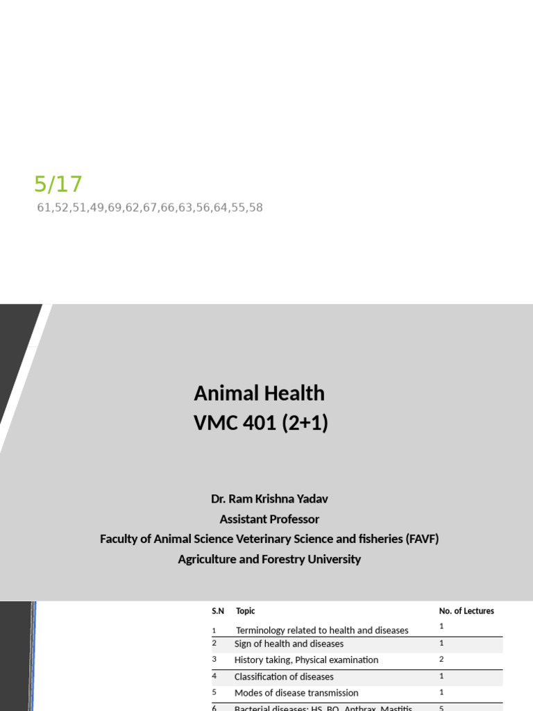Animal Health Class Presentation | PDF | Rabies | Anthrax