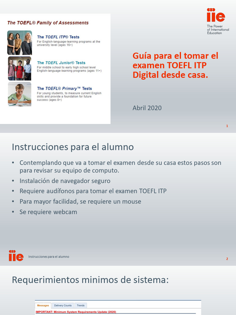 Instrucciones para ITP DIGITAL Desde Casa | PDF