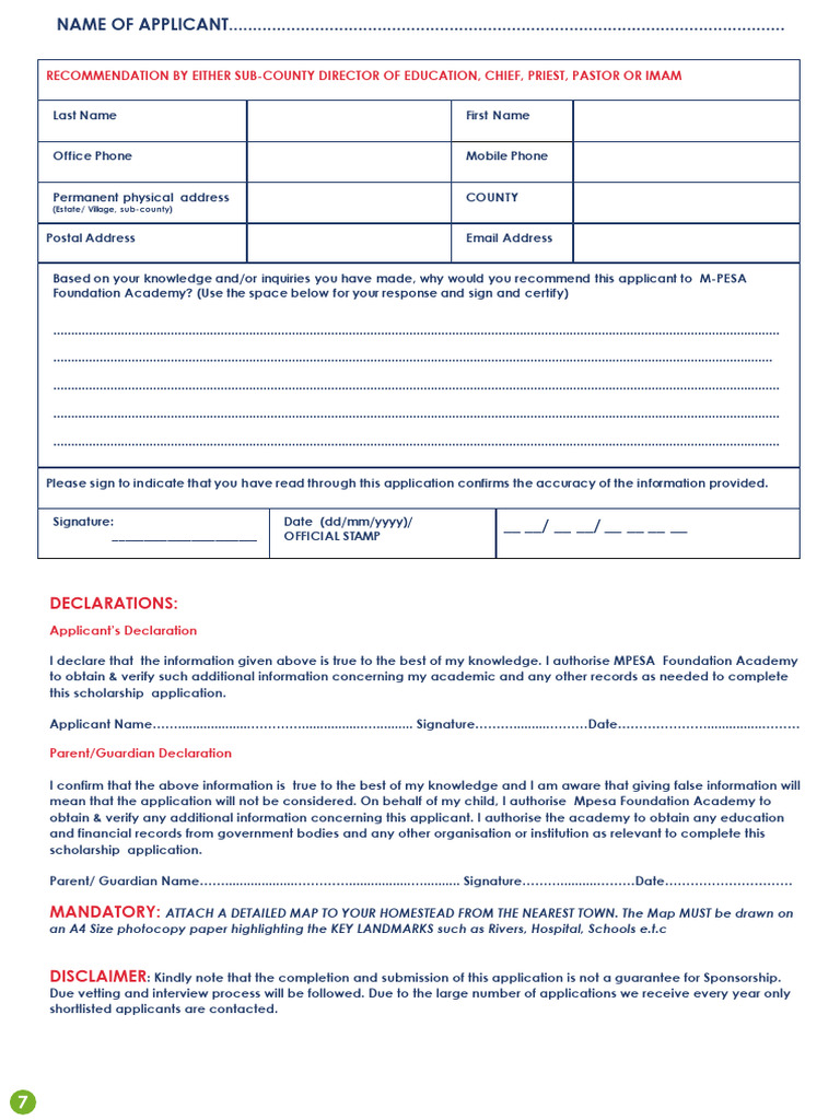 2025 Admissions Form CBC | PDF