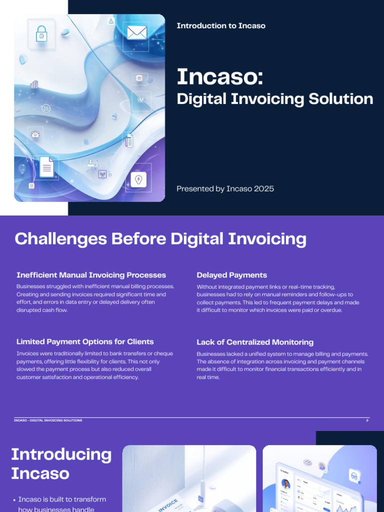 Incaso - Digital Invoicing Solution | PDF | Payments | Invoice