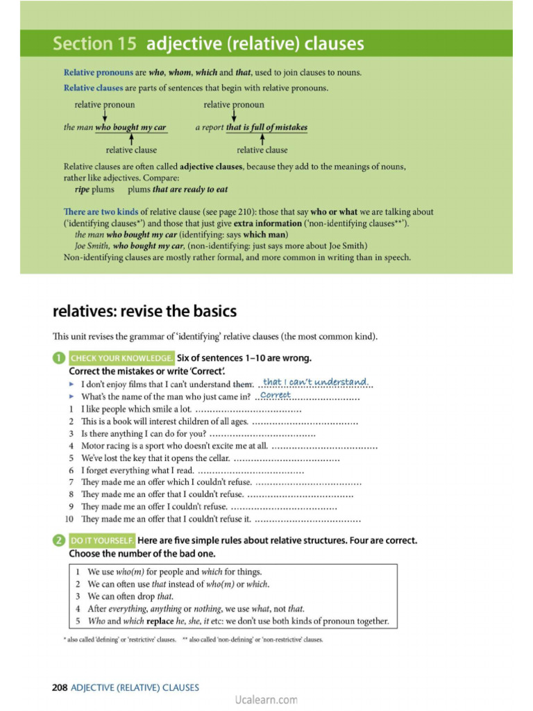 Relative Clause - Ex | PDF