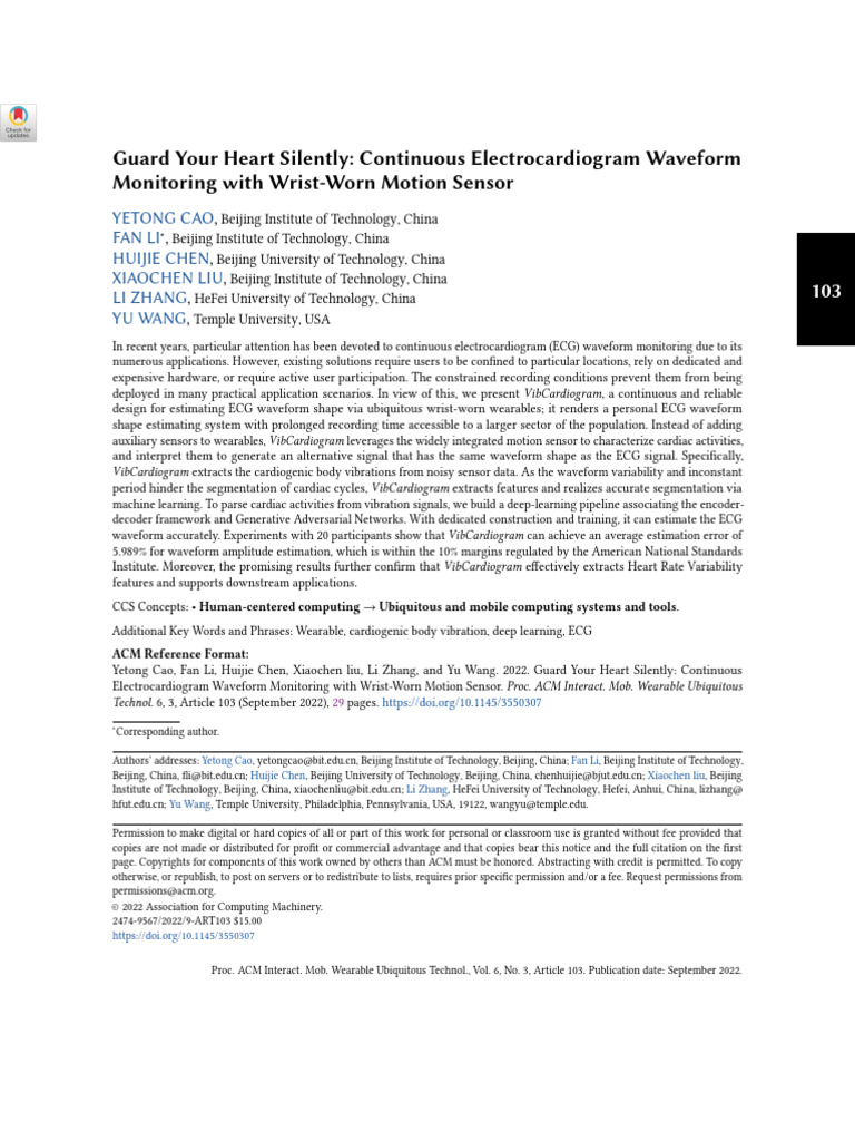 Continuous Electrocardiogram Waveform | PDF | Ventricle (Heart) | Diastole