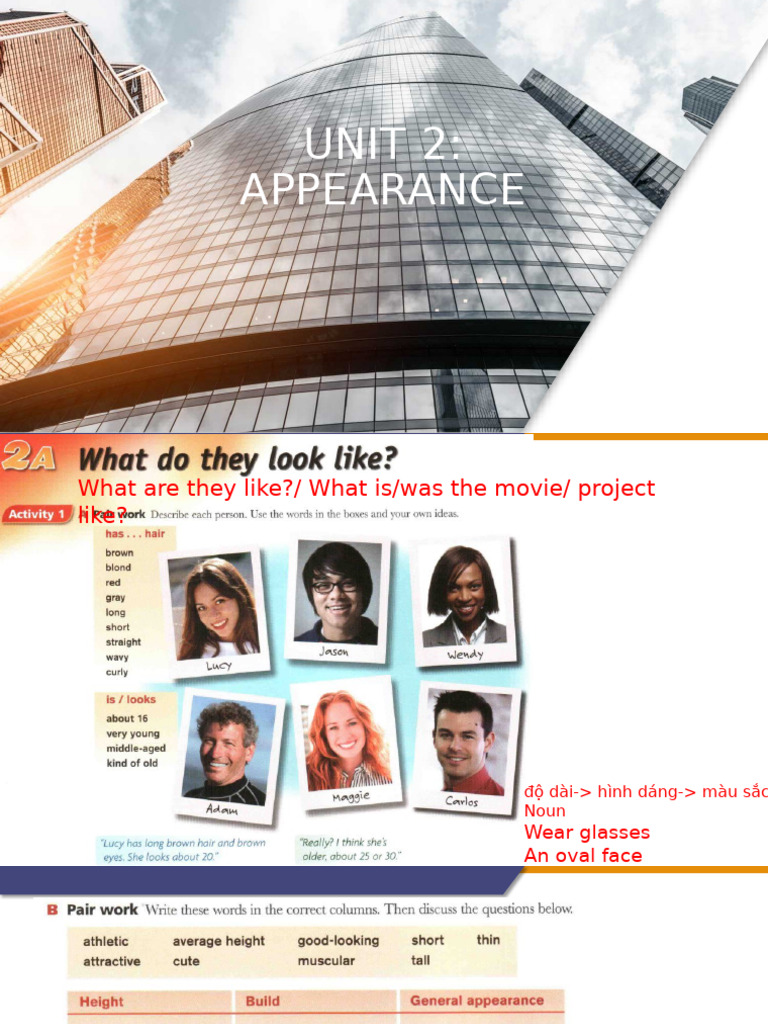 Unit 2 - What Do They Look Like | PDF
