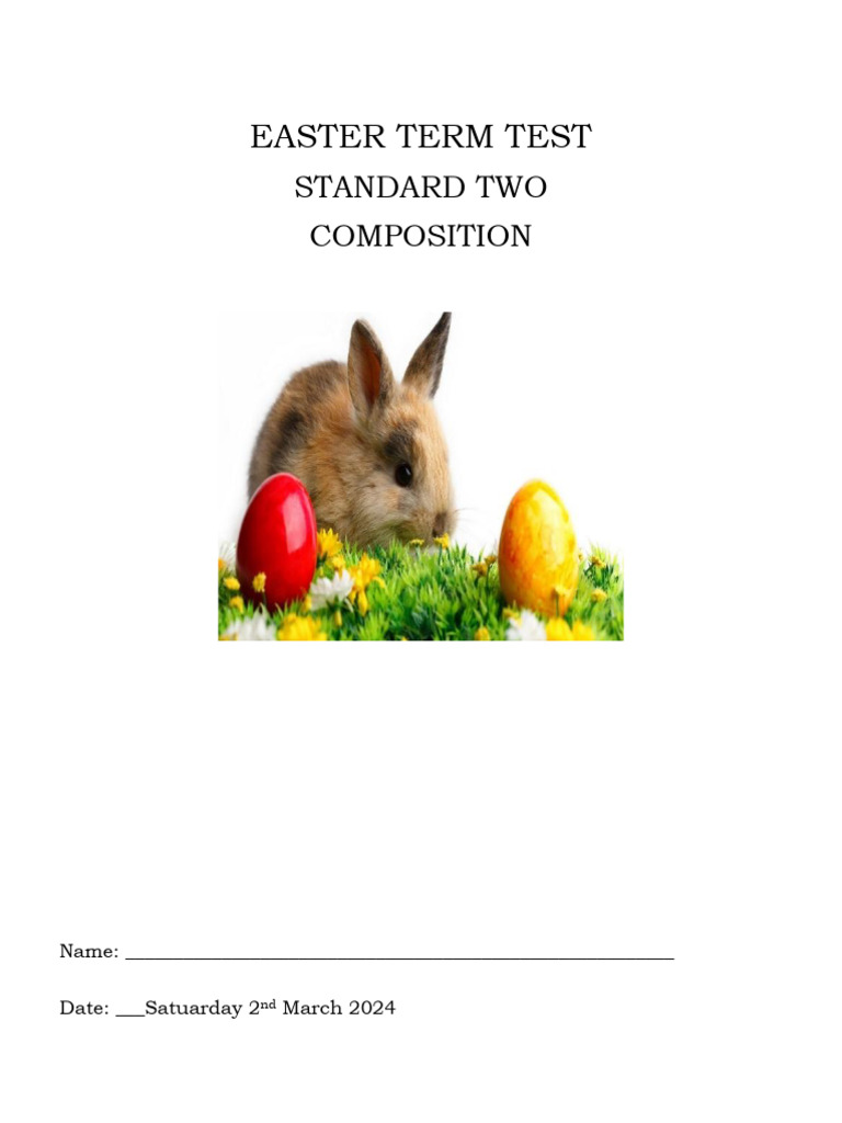 Easter Term Test For STD 2 - 2023 | PDF | Lent | Rosary
