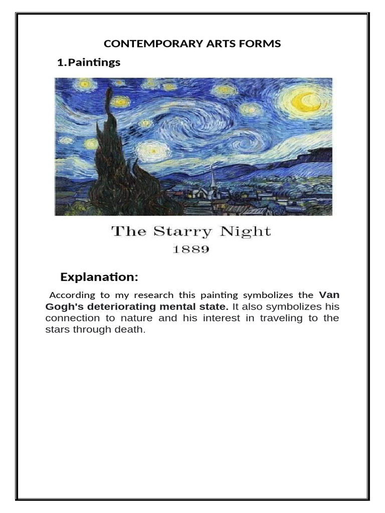 Contemporary Arts Forms | PDF | Drawing | Paintings