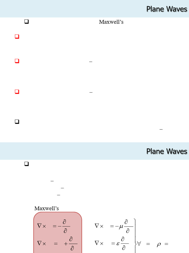 Understanding Plane Waves and Their Properties | PDF | Waves | Physical ...