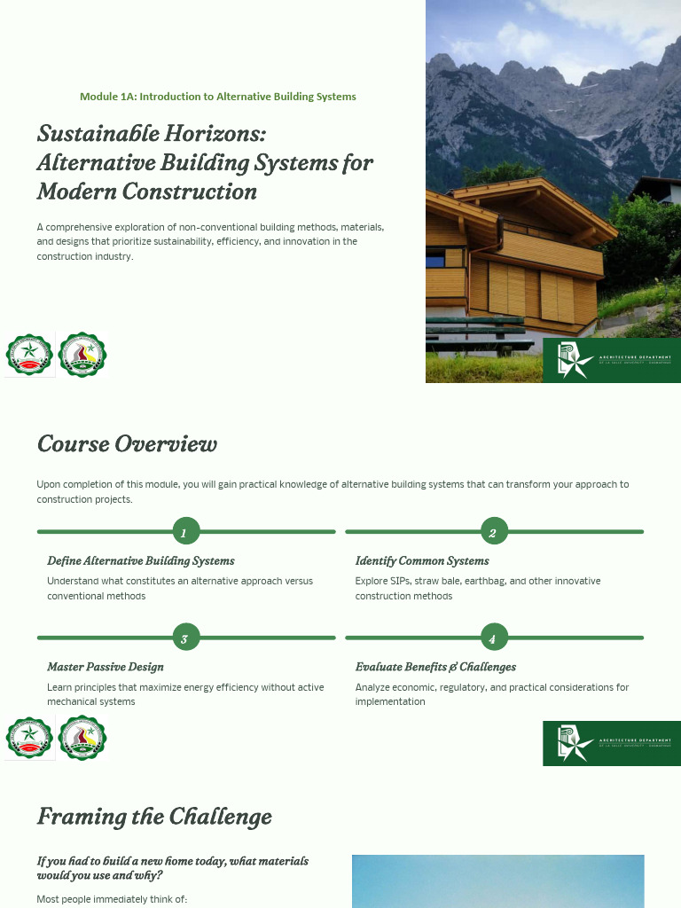 Sustainable Building: Alternative Systems | PDF | Lumber | Building ...