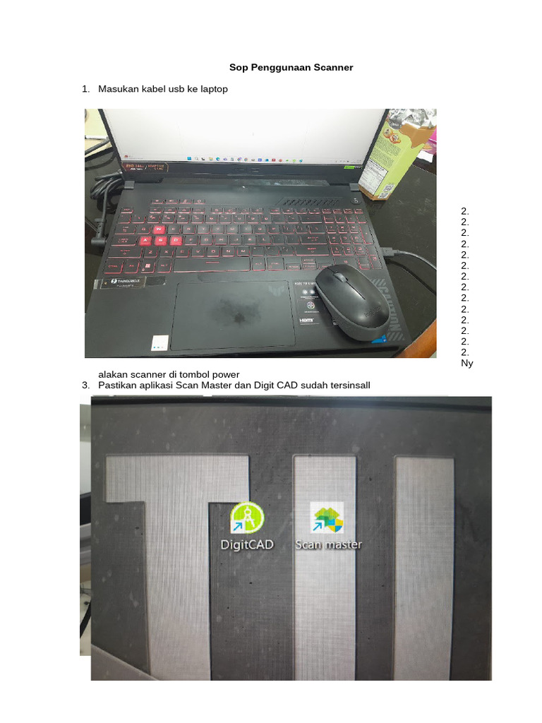 Sop Penggunaan Scanner | PDF